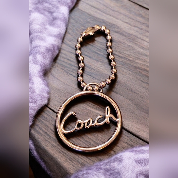 Coach | Bags | Coach Round Logo Silverstone Hangtag Keychain Bag Charm ...